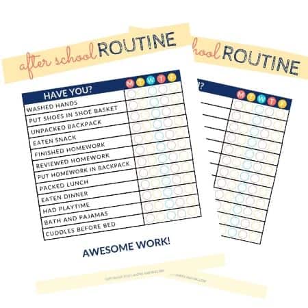 After School Routine Chart Printable And Editable